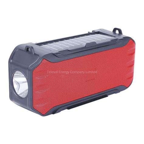 Fm Solar Radio With Flashlight Bluetooth Speaker Powered By Solar With Led Lightmp3 Playerfm
