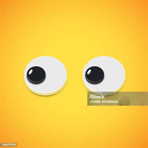 왼쪽을 바라보는 노란색 고상한 이모티콘 눈 벡터 일러스트 이모티콘에 대한 스톡 벡터 아트 및 기타 이미지 이모티콘 3차원 형태 감정 Istock