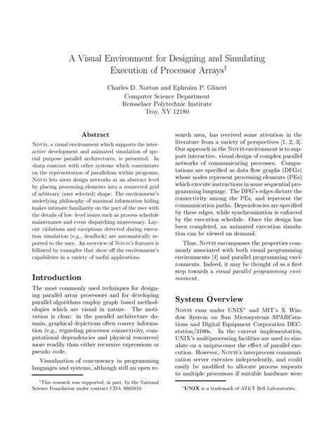 pdf a visual environment for designing and simulating execution of processor arrays