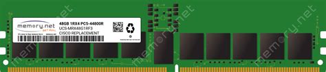 Ucs Mrx48g1rf3 Cisco 1x 48gb Ddr5 5600 Rdimm Pc5 44800r Single Rank X4 Replacement