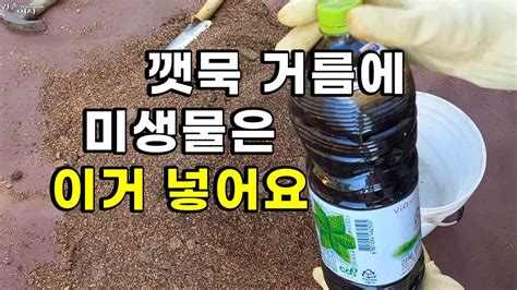 간단한 방법으로 만든 식물 영양제 깻묵 거름 Youtube