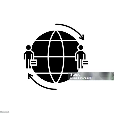 국제 팀 블랙 아이콘 고립 된 배경에 로그인 벡터 국제 팀 개념 기호 그림 개념에 대한 스톡 벡터 아트 및 기타 이미지 개념 개체 그룹 계획 Istock