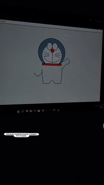 Draw Doraemon Using Python Python Pythonprogramming Doremon Shorts