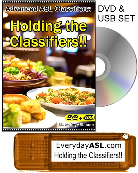 New Advanced Asl Classifiers Holding The Classifiers Dvd Usb Set Everyday Asl University