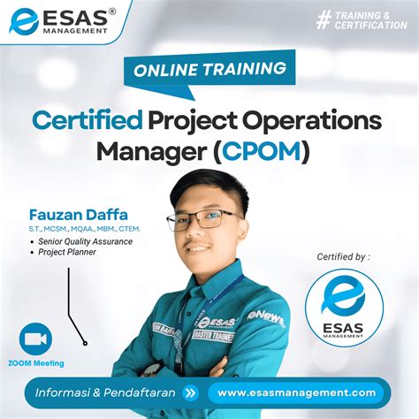 Project Operations Manager Certified Project Operations Manager Cpom