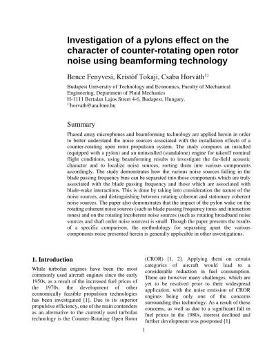 Investigation Of A Pylons Effect On The Character Of Counter Rotating Open Rotor Noise Using