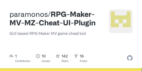Issues Paramonos Rpg Maker Mv Mz Cheat Ui Plugin Github