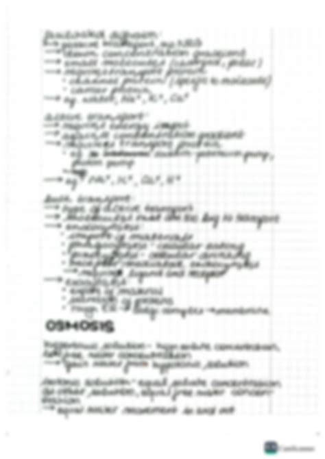 SOLUTION Ap Biology Unit Cell Structure And Function Review Notes Studypool