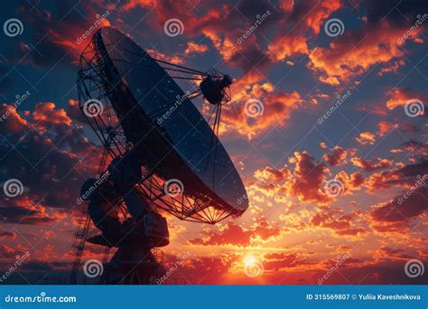 Large Radio Telescope Satellite Connection Tower Electronic Astronomy