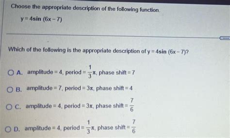 Answered Choose The Appropriate Description Of The Following Function Kunduz