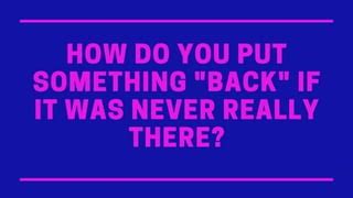 Putting Sex Back In Sexy PPT