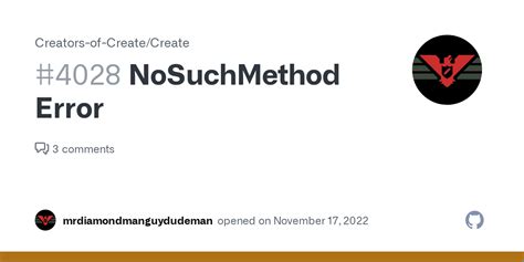 Nosuchmethod Error · Issue 4028 · Creators Of Createcreate · Github