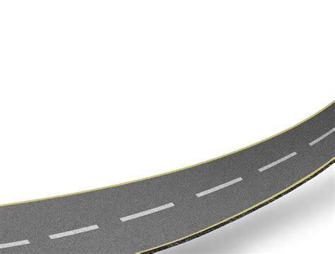 Premium Photo 3d Illustration Of Realistic Road Isolated On Abstract White Background Bending