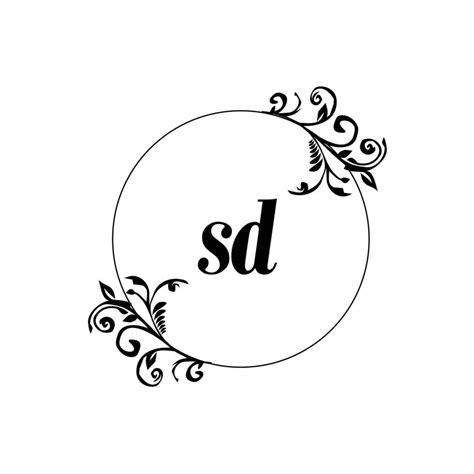 Initial Sd Logo Monogram Letter Feminine Elegance 13925911 Vector Art At Vecteezy
