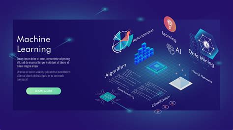 기계 학습 Ai 데이터 마이닝 알고리즘 알고리즘 신경망 딥 러닝 및 자율 아이소메트릭 벡터 개념입니다 3차원 형태에 대한 스톡 벡터 아트 및 기타 이미지 Istock