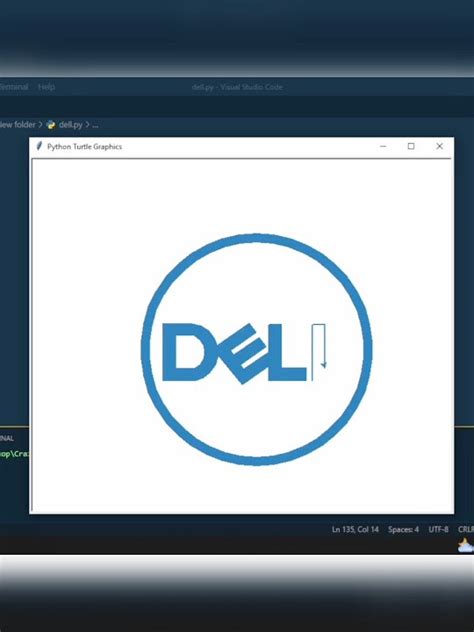 Drawing Dell Logo 🔥 Using Python Coding Programmerlife Turtle Cse Shorts Hacking Viral