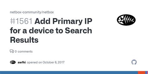 add primary ip for a device to search results · issue 1561 · netbox