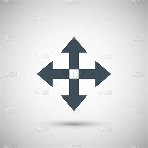 四个蓝色矢量箭头