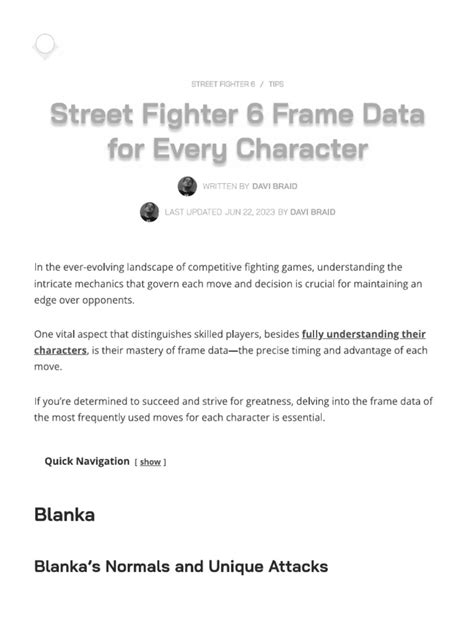 Frame Data Sf6 Pdf Frame Data Sf6 Pdf