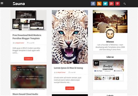 Sauna Grid Responsive Blogger Template Free Blog Templates