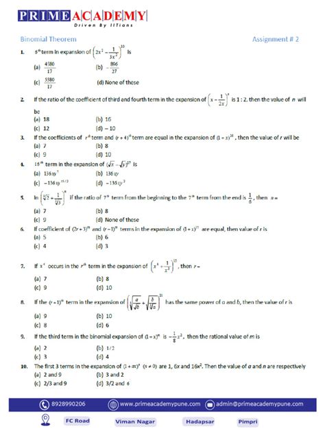 Binomial Assignment 2 Pdf