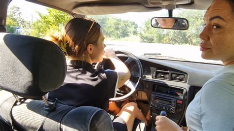 Alina And Rosie Are Barely Trying To Drive And Park But Keep Stalling Out In The Old Toyota