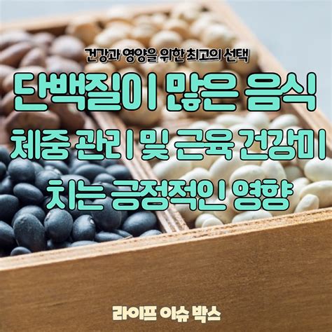 단백질이 많은 음식에 대한 깊이 있는 가이드 건강한 식단을 위한 고단백 음식의 중요성 영양 가치 그리고 체중 관리 및 근육 건강에 미치는 긍정적인 영향