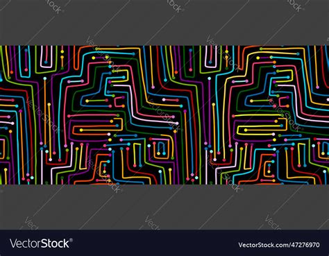 Seamless Pattern Computer Circuit Board Royalty Free Vector