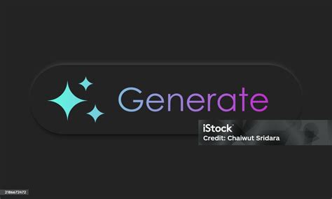 generate ai button user interface artificial intelligence ui ux design concept for website app