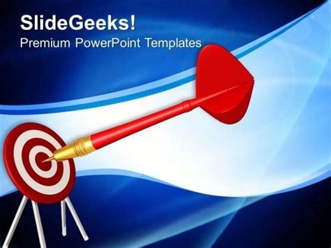 Dart Hitting Target Success PowerPoint Templates And PowerPoint Themes 0812