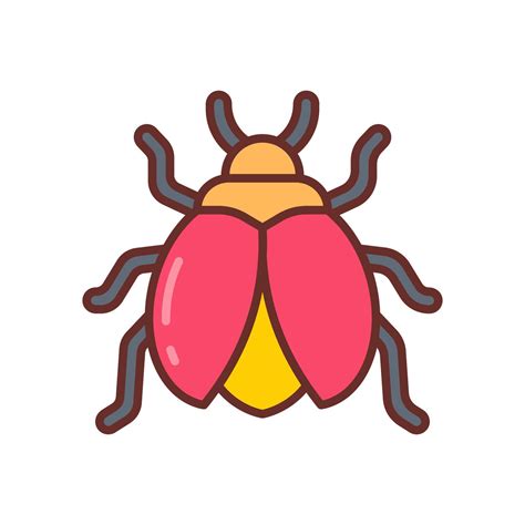 A Red Bug Icon On A White Background 52642314 Vector Art At Vecteezy