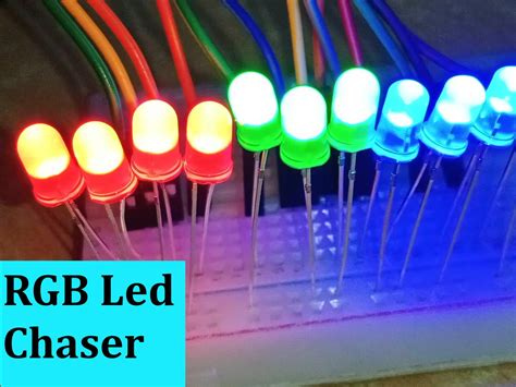 Multiple Rgb Led Chaser Using Arduino Uno