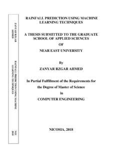 RAINFALL PREDICTION USING MACHINE LEARNING Rainfall Prediction Using Machine Learning Pdf