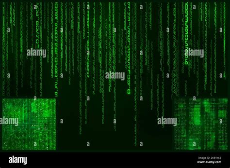 Digital Data Coding Encoded Cyberspace Matrix Style Background Vector