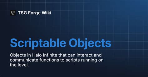 Scriptable Objects Tsg Forge Wiki