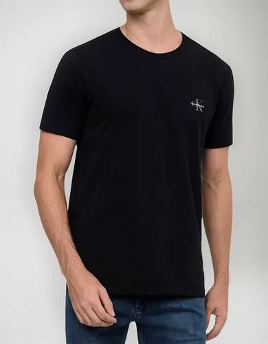 Camiseta Calvin Klein Jeans New Mono Logo Re Issue Preta Parcelamento Sem Juros