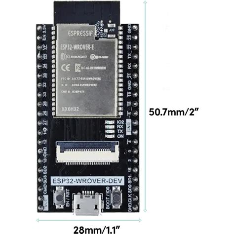 Esp32 Wrover E Development Board With Ov2640 Camera