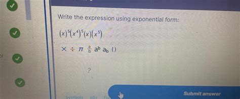 solved write the expression using exponential