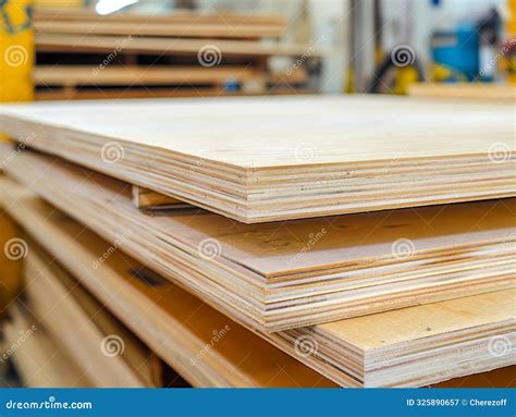 Stacks Of Plywood Sheets In A Workshop Stock Image Image Of Craft Equipment 325890657