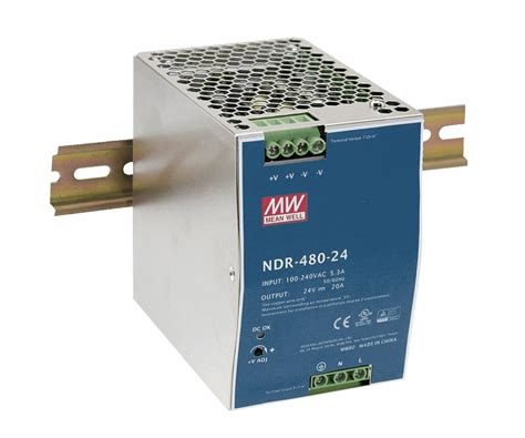 Mean Well 48v 56v 480w Din Rail Mounted Industrial Power Supply
