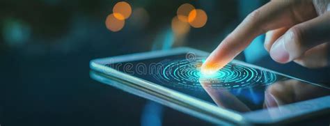 Finger Touches A Smartphone Screen Activating A Bright Light Effect Illustrating The Concept