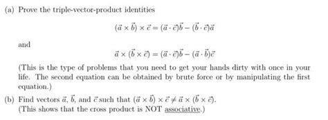solved a prove the triple vector product identities