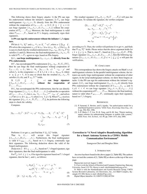 correction to a novel adaptive beamforming algorithm for a smart