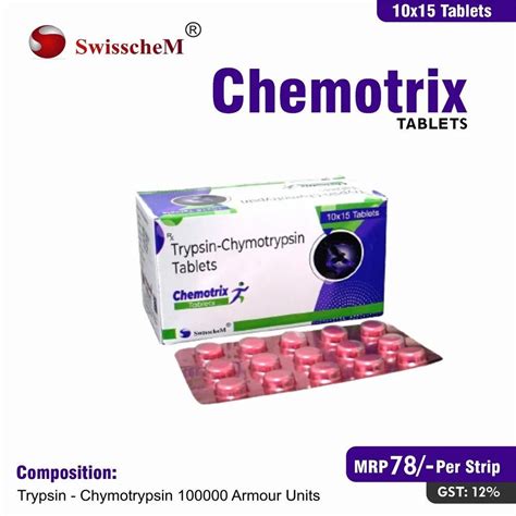 Trypsin Chymotrypsin Tablets At ₹ 78 Stripe Chymocip Tablet In Panchkula Id 2853318066633