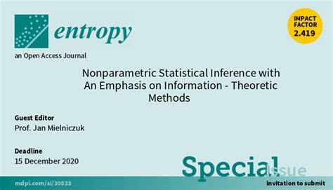 New Special Issue Nonparametric Statistical Inference With An Emphasis