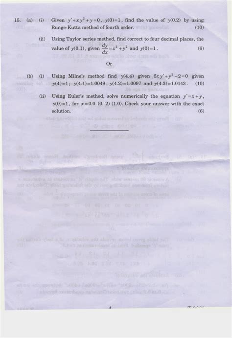 Ma1011 Ma 1251 Numerical Methods Anna University Sixth Semester 2008 Question Paper