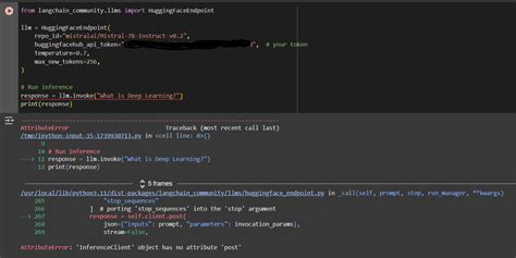 Getting Error Attributeerror Inferenceclient Object Has No