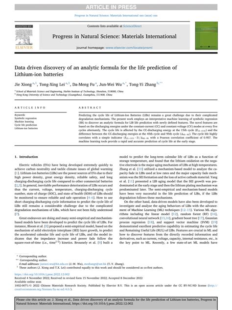 Pdf Data Driven Discovery Of An Analytic Formula For The Life