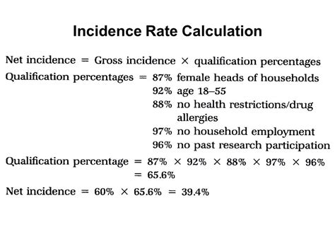 Formula For Incidence