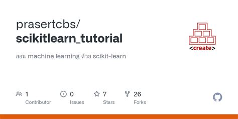 GitHub prasertcbs scikitlearn tutorial สอน machine learning ดวย scikit learn